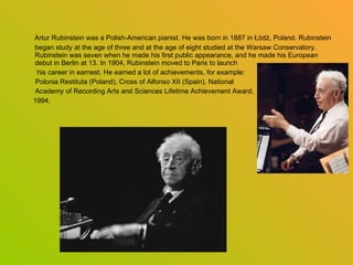 Artur Rubinstein & George M. Hayward (Siennicki) g 131 | PPT