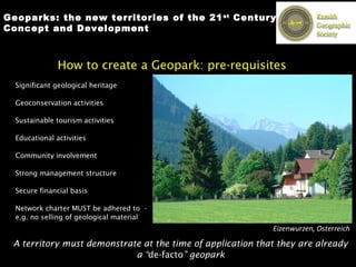 Geoparks: the new territories of the 21st Century | PPT