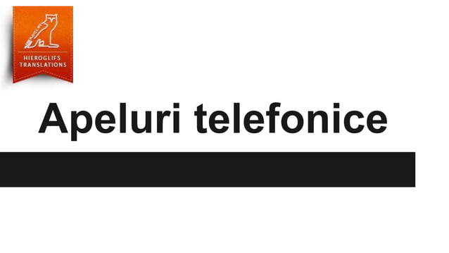 Apeluri telefonice, sloganuri, marketing netraditional | PPT