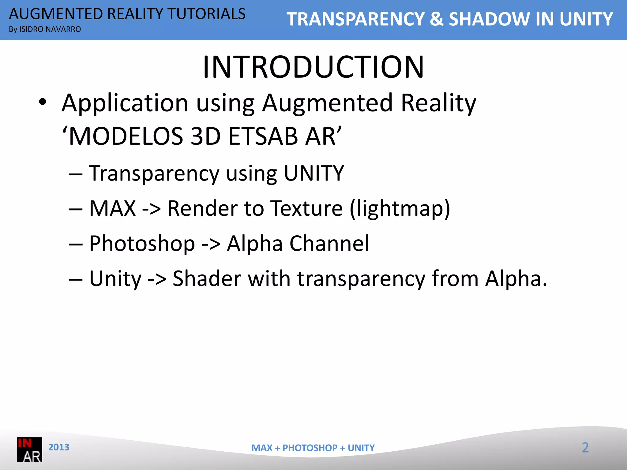 Augmented Reality Tutorial - Transparency & Shadow in Unity | PPT