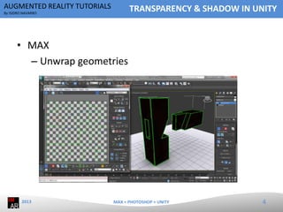 Augmented Reality Tutorial - Transparency & Shadow in Unity | PPT