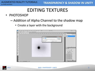 Augmented Reality Tutorial - Transparency & Shadow in Unity | PPT