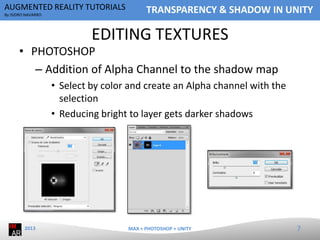 Augmented Reality Tutorial - Transparency & Shadow in Unity | PPT