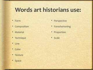 Basic Art Vocabulary | PPT