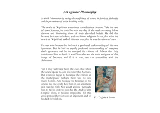 Art vs Philosophy | PDF