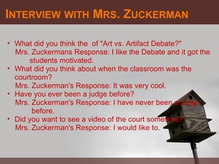 Art vs. artifact debate | PPT