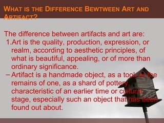 Art vs. artifact debate | PPT