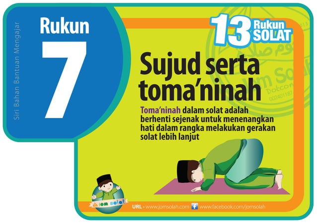 Rukun Solat Flash Card | JomSolat | PDF