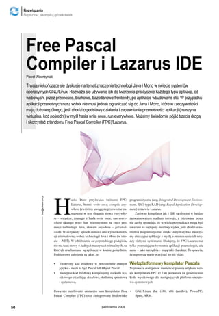 Free Pascal Compiler i Lazarus IDE | PDF