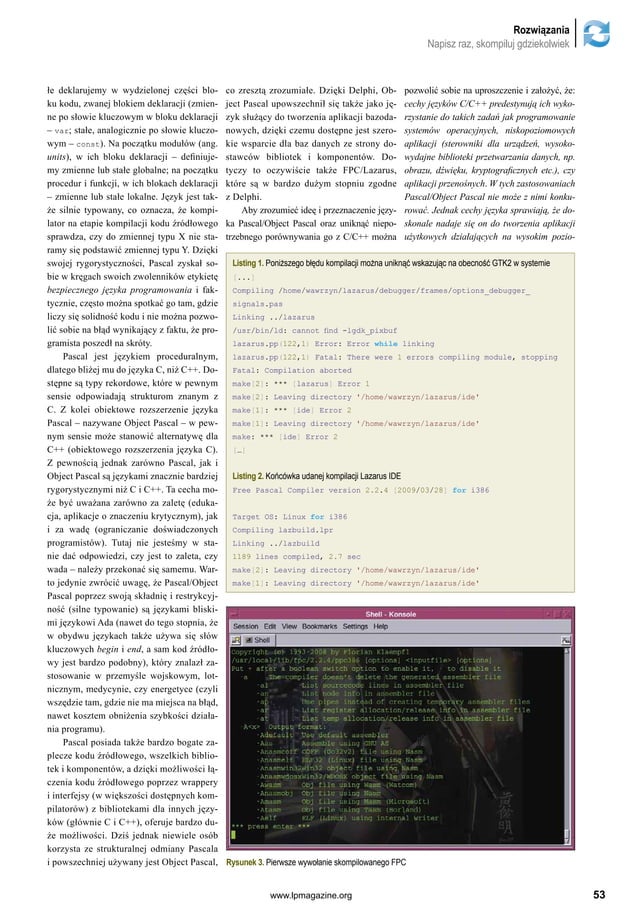Free Pascal Compiler i Lazarus IDE | PDF Free Pascal Compiler i Lazarus IDE | PDF