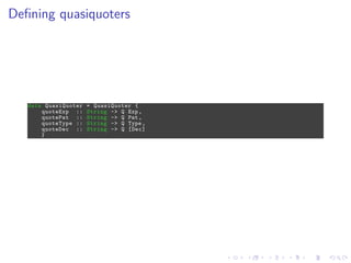 Template Haskell | PPT