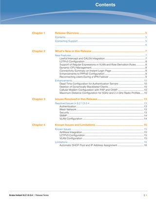 Aruba instant 6.2.1.0 3.4 professional ig | PDF