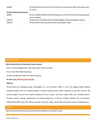 Aruba 207 Series Access Point Data Sheet | PDF | Operating Systems ...