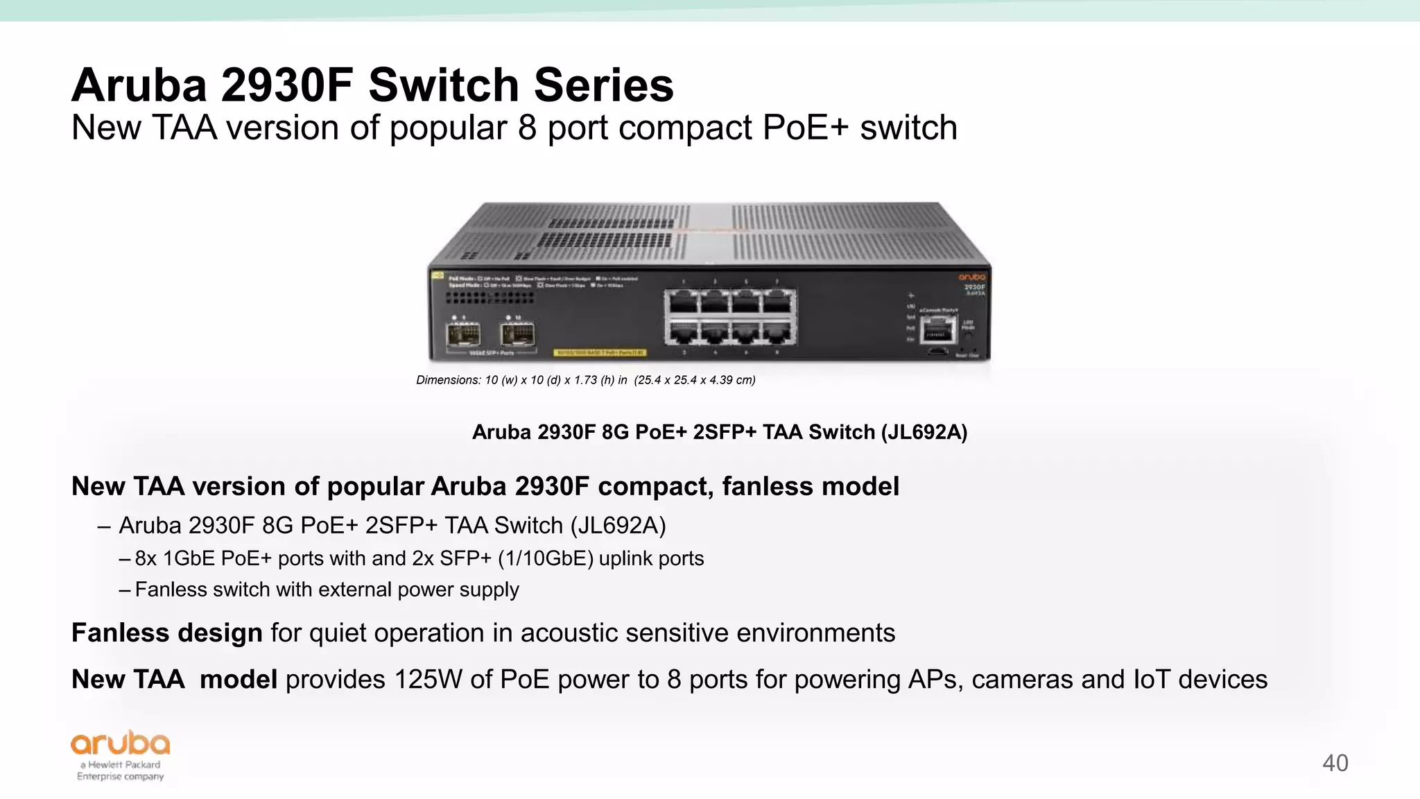 Aruba 2930 f switch campus switching | PPTX