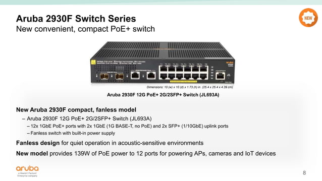 Aruba 2930 f switch campus switching | PPTX