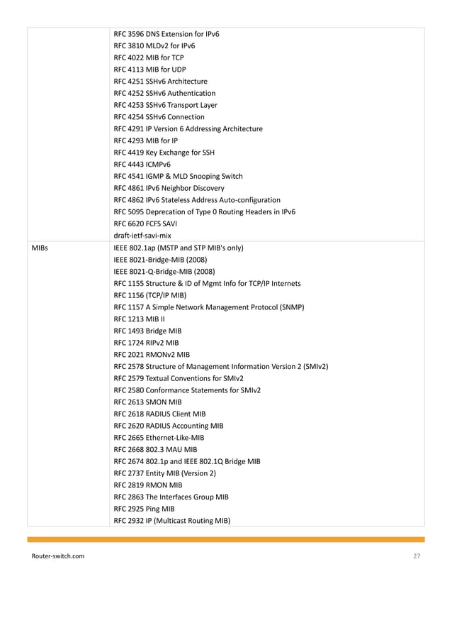 Aruba 2930F Switch Series Datasheet | PDF