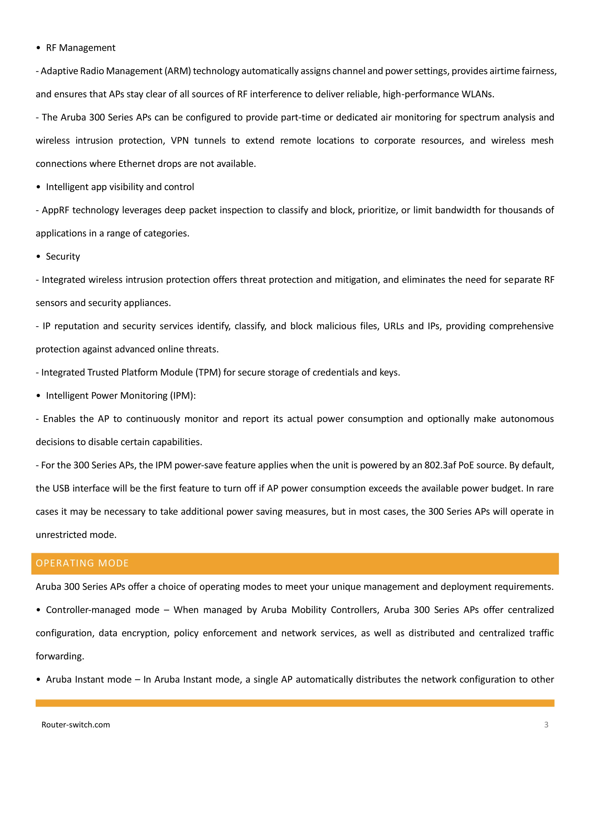 Aruba 300 Series Access Point Data Sheet | PDF