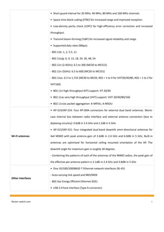 Aruba 310 Series Access Point Data Sheet | PDF | Internet of Things ...