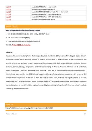 Aruba 3810 Switch Series Data Sheet | PDF
