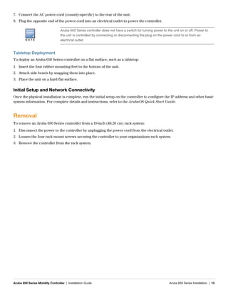 Aruba650 series ig | PDF