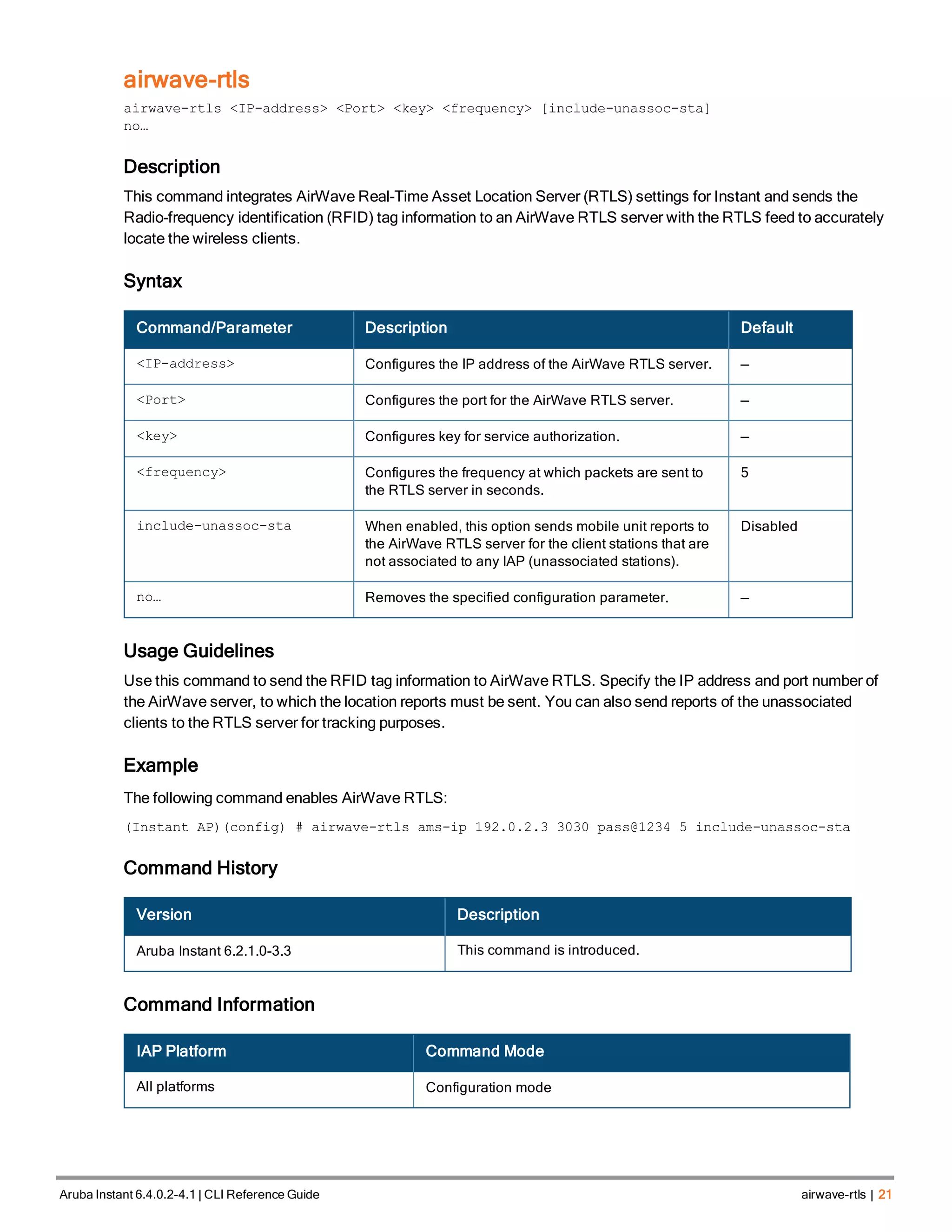 Aruba Instant 6.4.0.2-4.1 Command Line Interface Reference Guide | PDF | Operating Systems ...