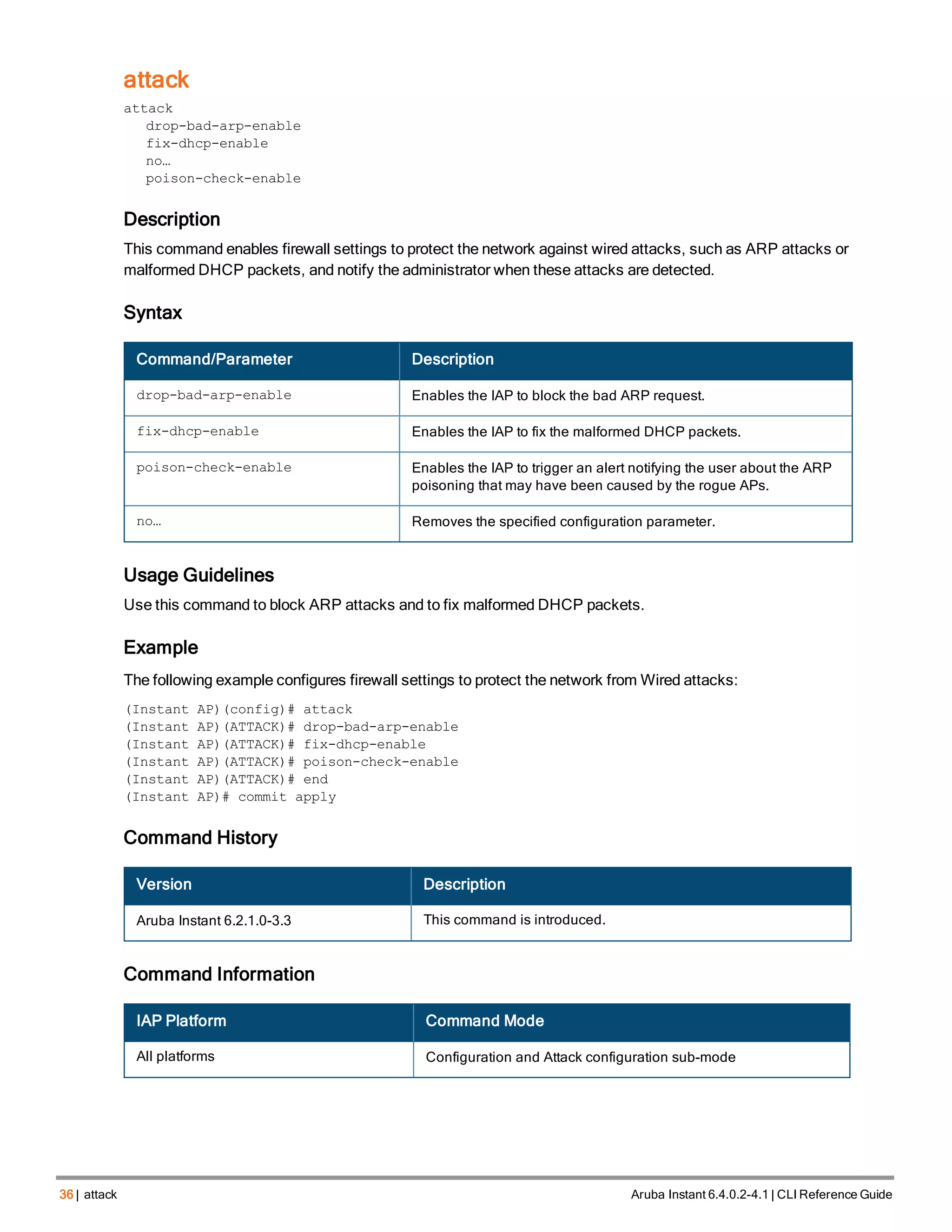 Aruba Instant 6.4.0.2-4.1 Command Line Interface Reference Guide | PDF | Operating Systems ...