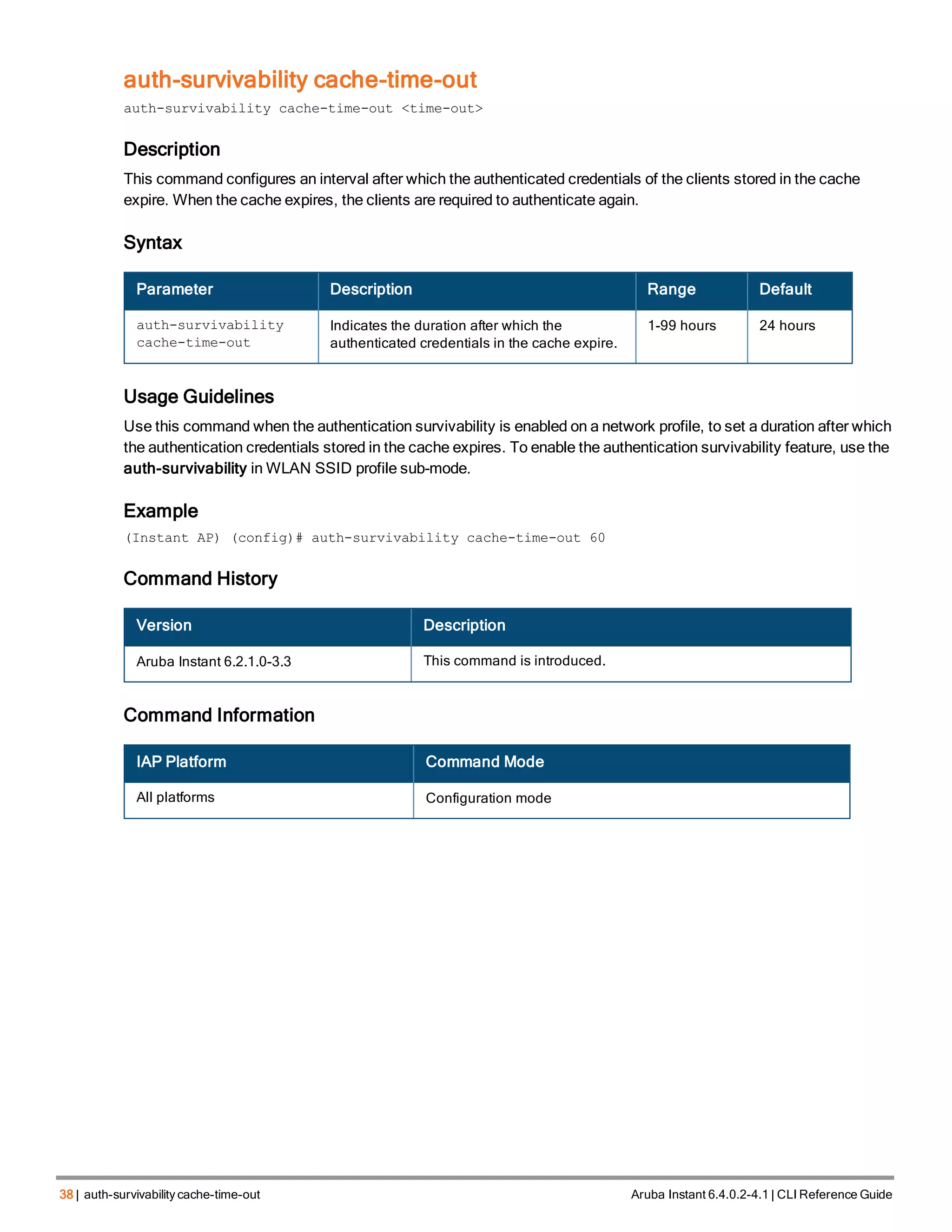 Aruba Instant 6.4.0.2-4.1 Command Line Interface Reference Guide | PDF | Operating Systems ...