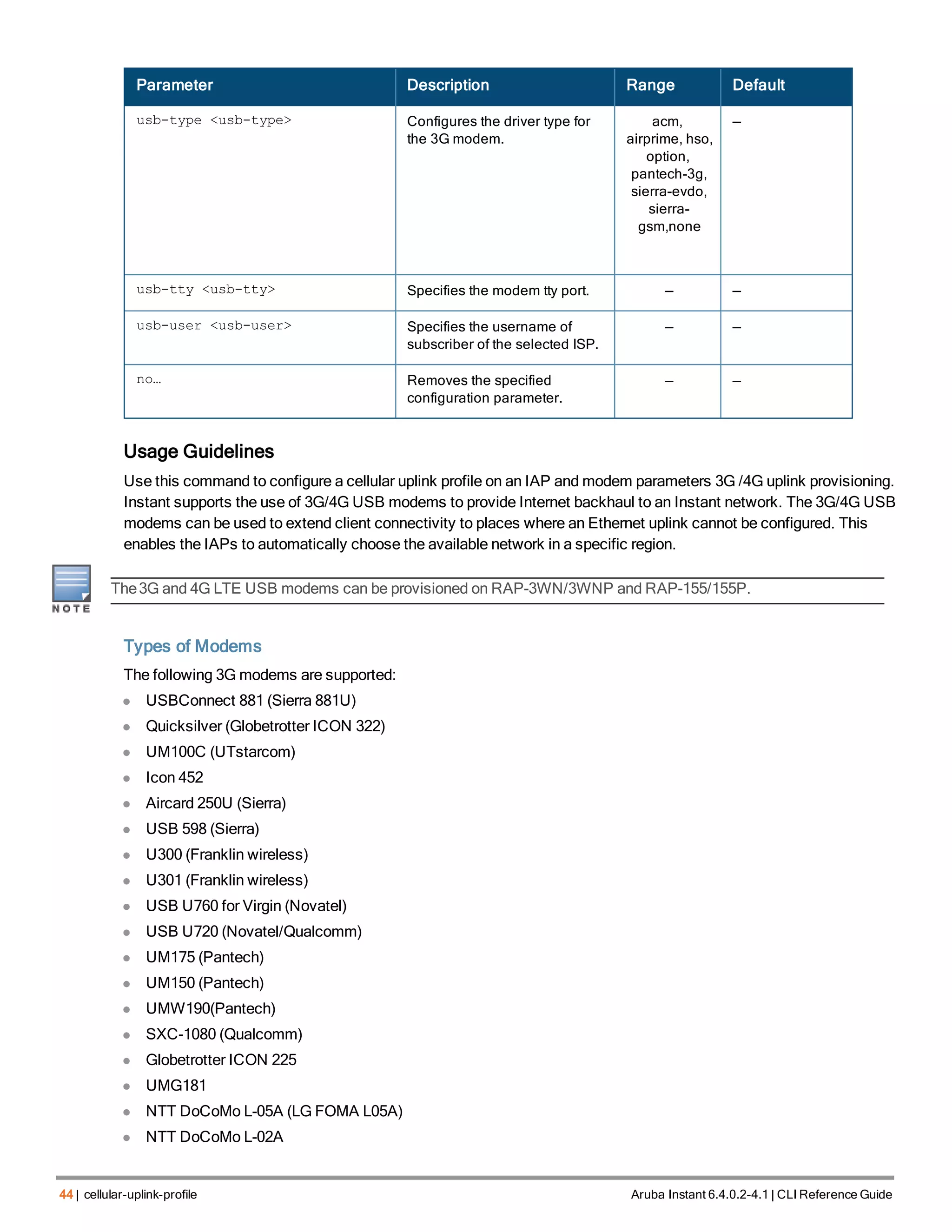 Aruba Instant 6.4.0.2-4.1 Command Line Interface Reference Guide | PDF