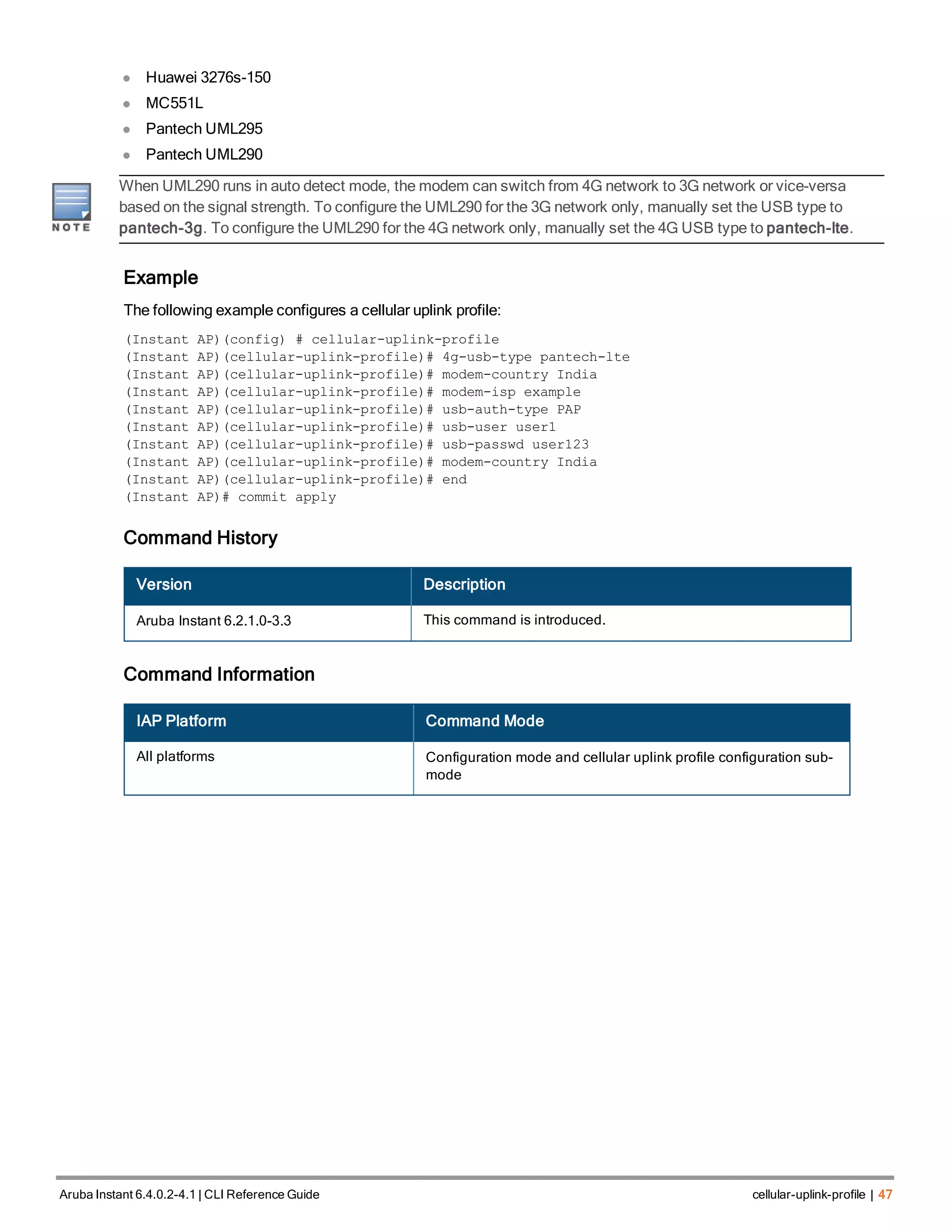 Aruba Instant 6.4.0.2-4.1 Command Line Interface Reference Guide | PDF | Operating Systems ...