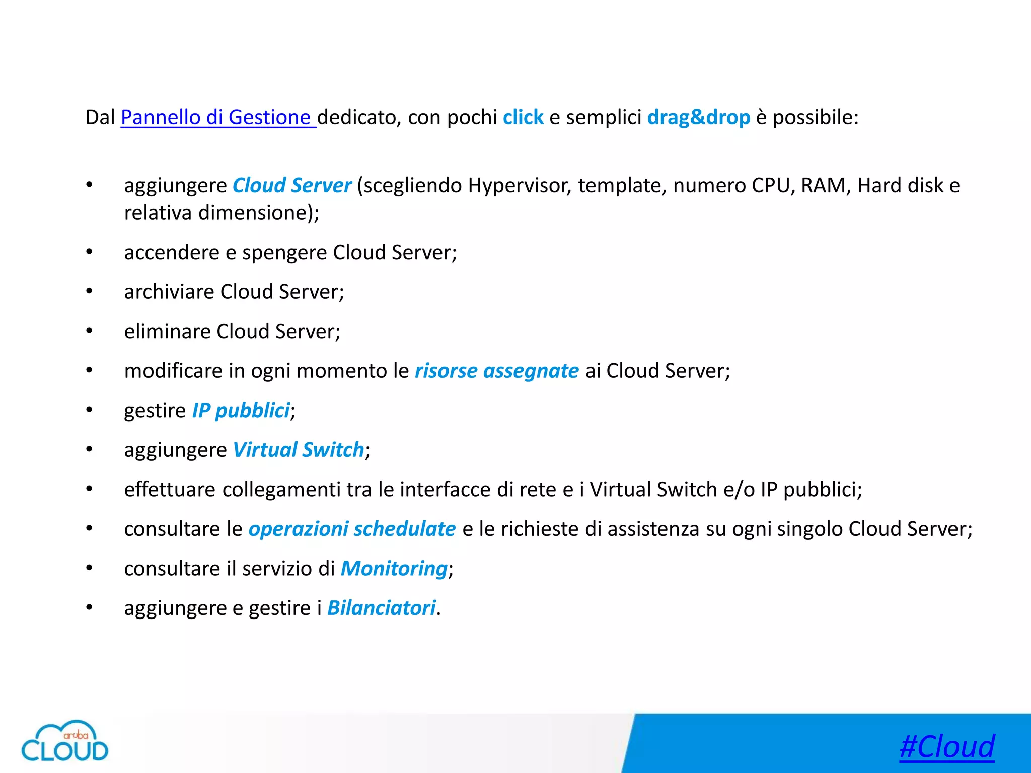 Aruba Cloud: 5 minuti sul VisualCloud #Arubait5 | PDF | Cloud Computing | Internet