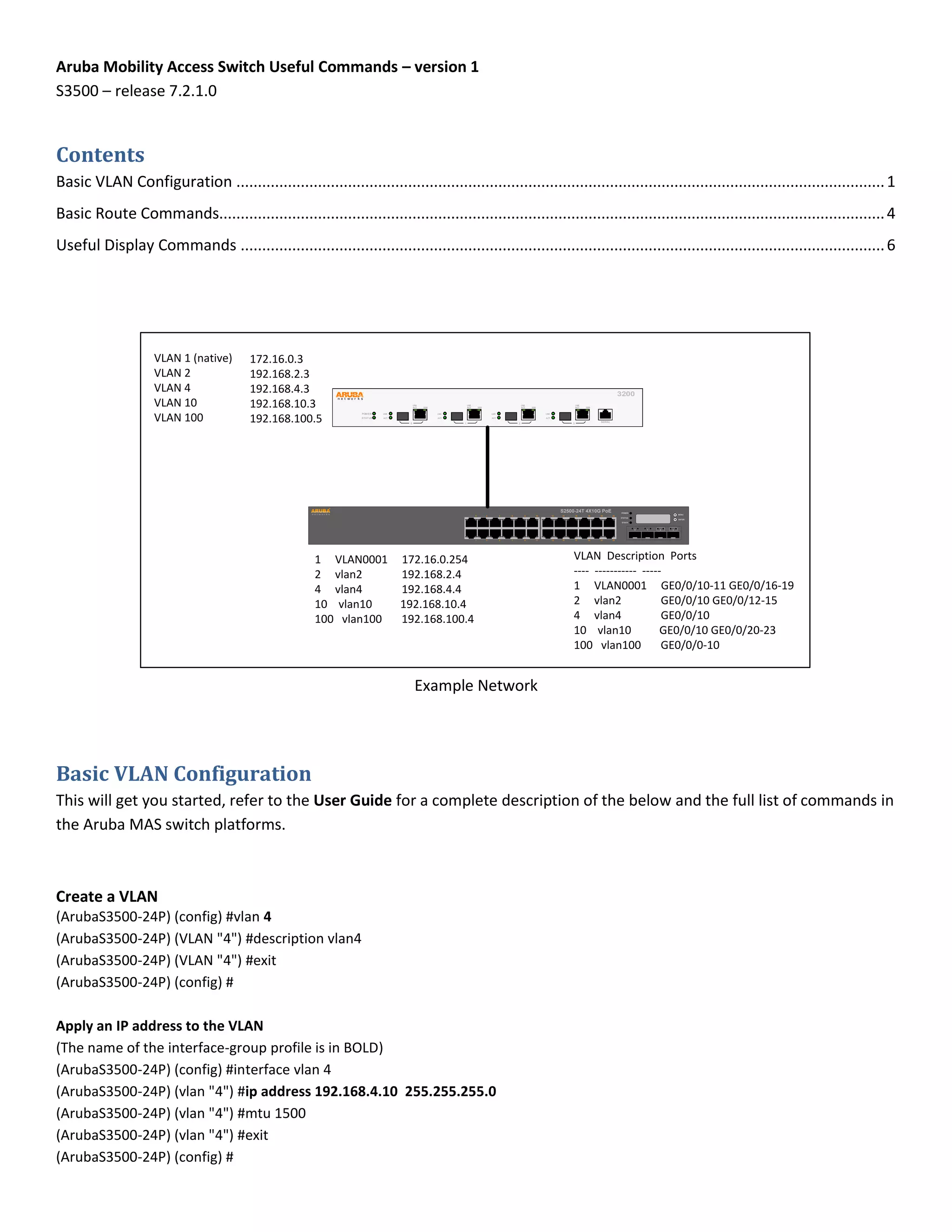 Aruba mobility access switch useful commands v2 | PDF | Computer Networking | Computing