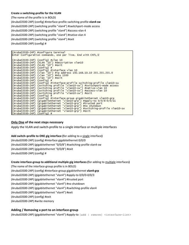 Aruba mobility access switch useful commands v2 | PDF | Computer Networking | Computing