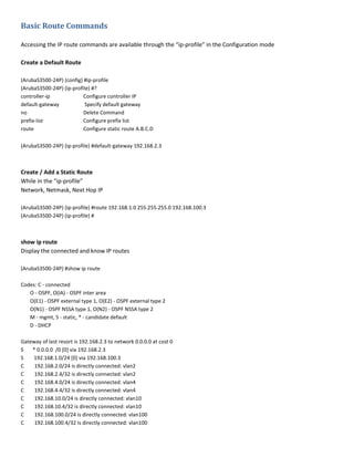 Aruba mobility access switch useful commands v2 | PDF