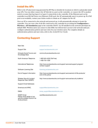 Aruba os 6.3.x quick start guide | PDF