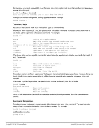 Aruba OS 7.3 Command Line Interface Reference Guide | PDF
