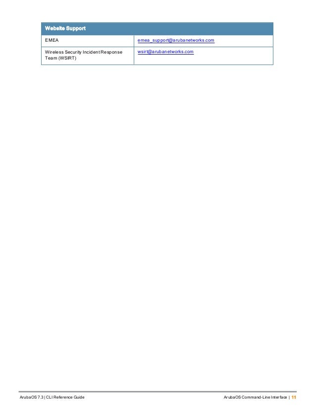 Aruba Os 7 3 Command Line Interface Reference Guide