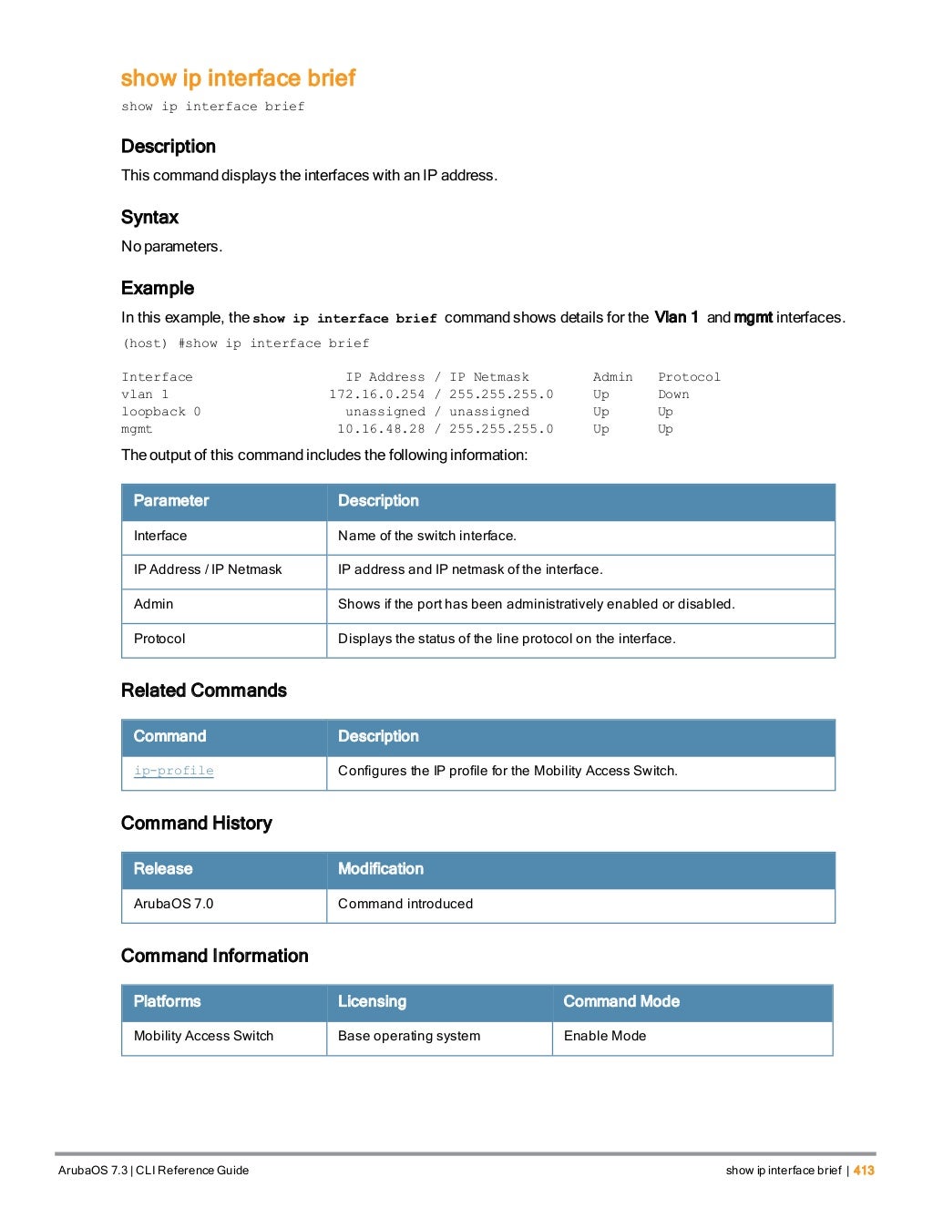 Aruba Os 7 3 Command Line Interface Reference Guide