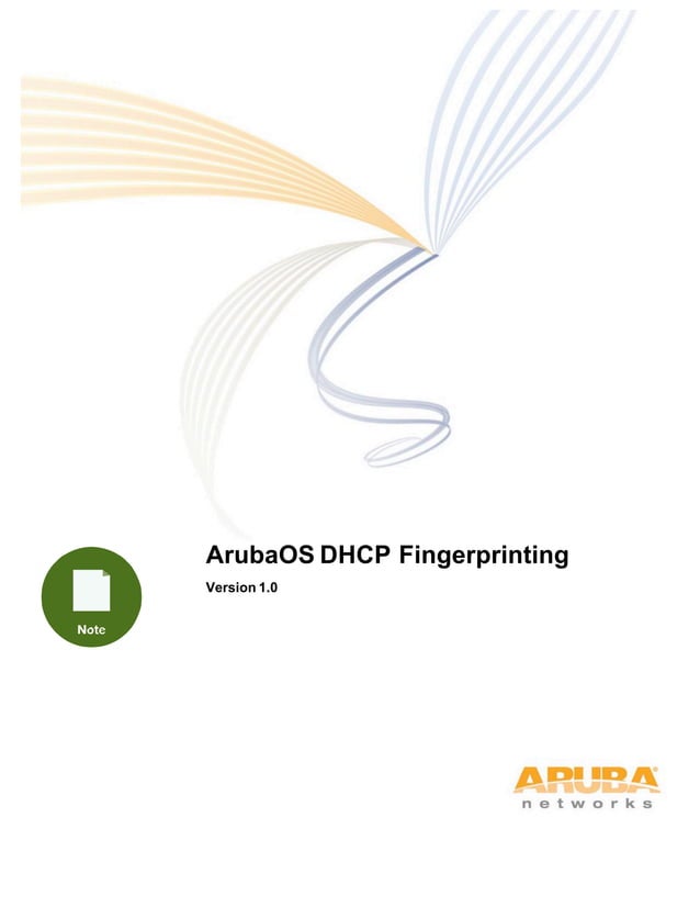 ArubaOS DHCP Fingerprinting | PDF | Computer Networking | Computing