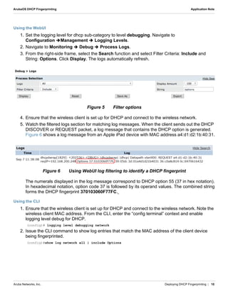 ArubaOS DHCP Fingerprinting | PDF