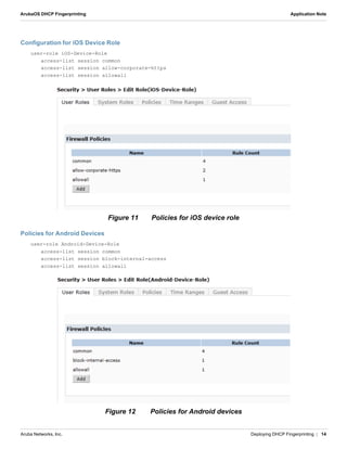 ArubaOS DHCP Fingerprinting | PDF