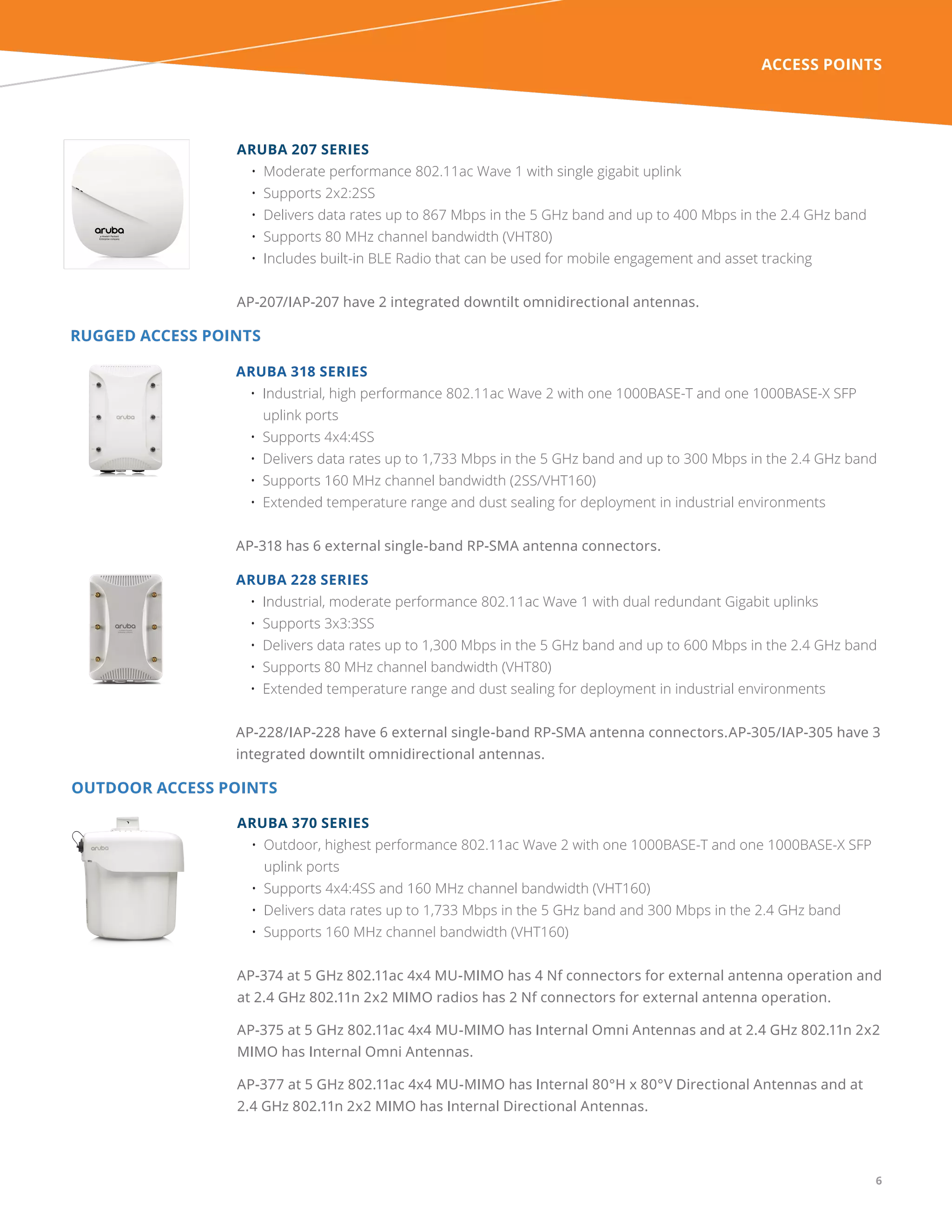 Aruba products and solutions brochure 2019 | PDF