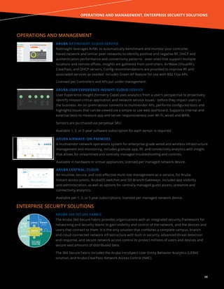 Aruba products and solutions brochure 2019 | PDF