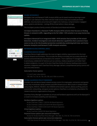 Aruba products and solutions brochure 2019 | PDF