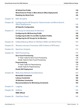 Aruba Remote Access Point (RAP) Networks Validated Reference Design | PDF