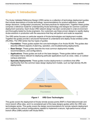 Aruba Remote Access Point (RAP) Networks Validated Reference Design | PDF