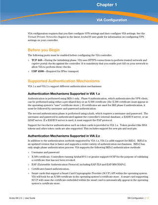Aruba VIA 2.0 User Guide | PDF