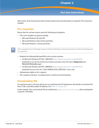 Aruba VIA 2.0 User Guide | PDF