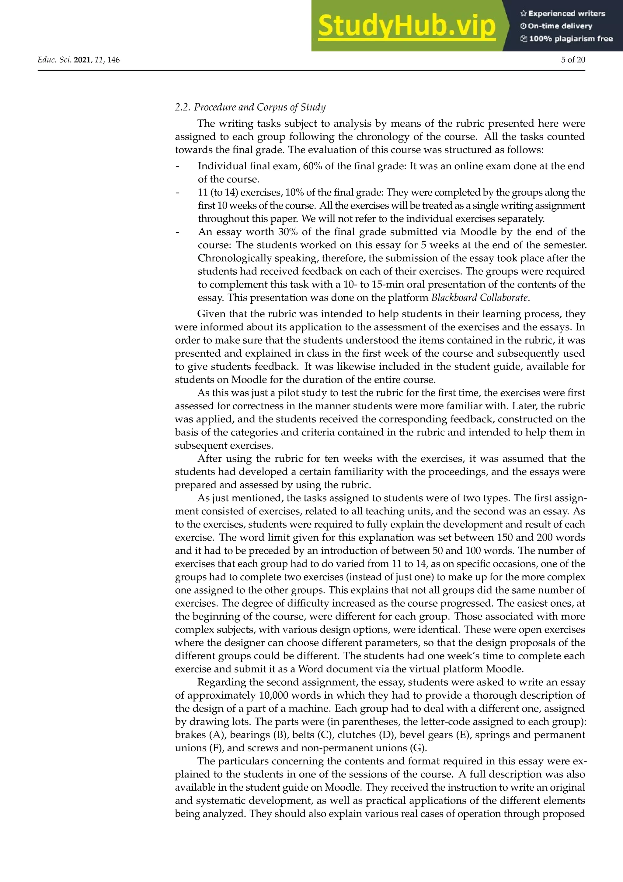 A Rubric To Assess And Improve Technical Writing In Undergraduate ...