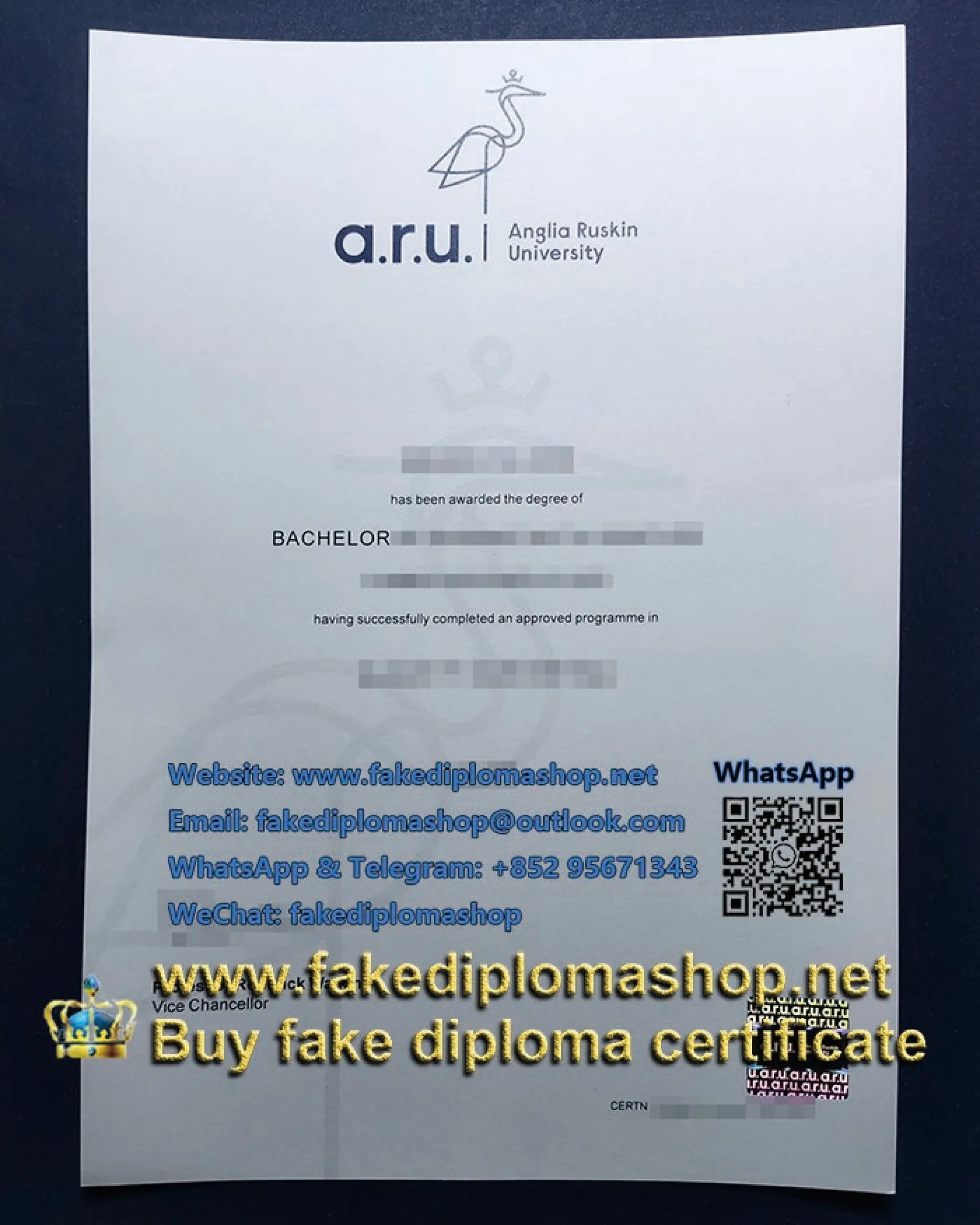 ARU degree certificate, Anglia Ruskin University diploma | PDF