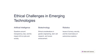 Impacts of Ethics and AI in the environment | PPTX